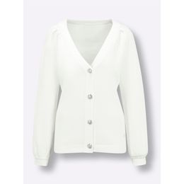 CREATION L PREMIUM Wit Damen Strickjacke, ecru, Gr&ouml;&szlig;e 38