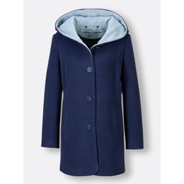 CREATION L PREMIUM Witt Damen Kapuzenjacke mit kontrastfarbenen Akzenten, marine-bleu, Gr&ouml;&szlig;e 36