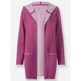 WITT Damen Longstrickjacke in offener Form, erika-meliert, Gr&ouml;&szlig;e 38