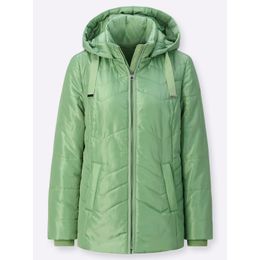 WITT Damen Steppjacke mit Jersey-B&uuml;ndchen an den &Auml;rmeln, eucalyptus, Gr&ouml;&szlig;e 42