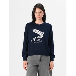 Hollister Pullover Damen Gr&ouml;&szlig;e M navy / wei&szlig;