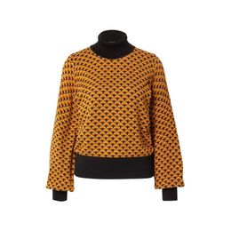 King Louie Pullover 'Frio' Damen Größe S khaki / orange / schwarz / weiß