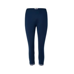 Tchibo - 3/4-Leggings mit Spitzenborte - Damen - Gr. L - dunkelblau