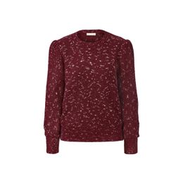 Tchibo - Grobstrickpullover mit Glitzergarn - Damen - Gr. M - dunkelrot