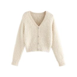 next Knit Cardigan female Beige size XXL