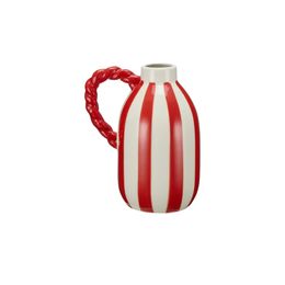 HOME STORY Vase rot Steingut Maße (cm): B: 13 H: 16,8 T: 9.8 » Möbel Kraft