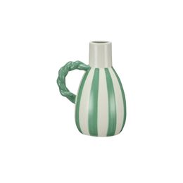 HOME STORY Vase grün Steingut Maße (cm): B: 12,5 H: 16,5 T: 9.0 » Möbel Kraft