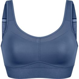 wäschepur Damen Komfort-BH ohne Bügel rauchblau, Größe 95B