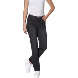 CRÉATION L Damen 5-Pocket-Jeans mit lässig weiten Beinen black-denim Größe 19