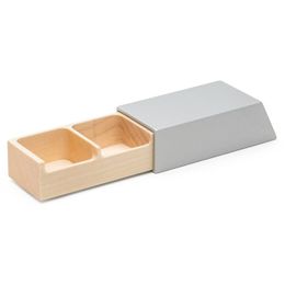 Pillendose Monolith Silber 2 Fächer