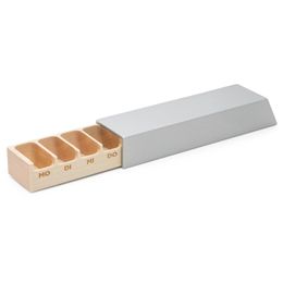 Pillendose Monolith Silber 7 Fächer