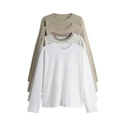 The Set Shirt Damen Größe S creme / brokat / khaki