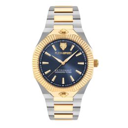 Plein Sport Analoguhr 'METRONAUT 42 MM' Herren Gr&ouml;&szlig;e One Size blau / gold / silber