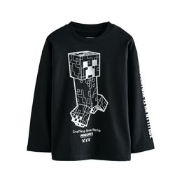 next Shirt 'Minecraft' Jungen Größe 170 schwarz / weiß