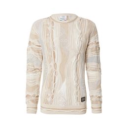 Carlo Colucci Pullover 'Ersini' Herren Gr&ouml;&szlig;e S camel / hellbeige / hellgrau