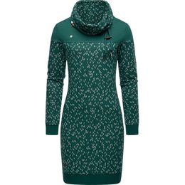 Ragwear Kleid 'Chloe' Damen Gr&ouml;&szlig;e 42 hellgrau / dunkelgr&uuml;n Winterkleid