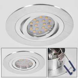 hofstein Monthois Einbauleuchte LED Chrom, Nickel-Matt, 1-flammig