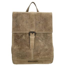 HIDE & STITCHES Leder-Rucksack in Beige - (B)25,5 x (H)32,5 x (T)12 cm - 62% | Damen-taschen