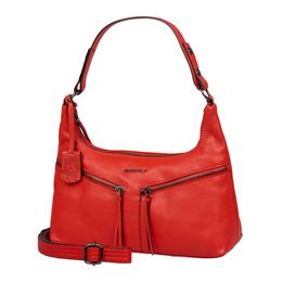 Burkely Leder-Schultertasche "Rock Ruby" in Rot - (B)28 x (H)18 x (T)9 cm - 39% | Damen-taschen