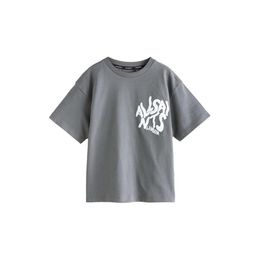 smALLSAINTS T-Shirt 'Orlando' Jungen Gr&ouml;&szlig;e 128 grau / wei&szlig;