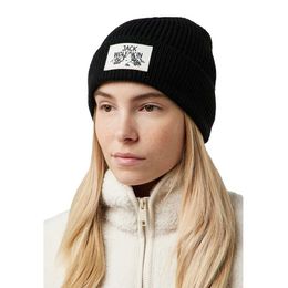 Jack Wolfskin Beanie "Badge" in Schwarz - 10% | Damen-muetzen-caps