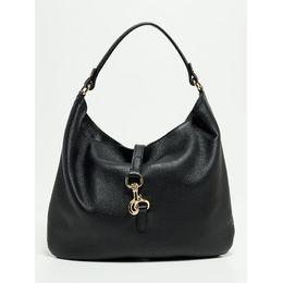 Victor & Hugo Paris Leder-Schultertasche "Margot" in Schwarz - (B)30 x (H)39 x (T)2 cm - 78% | Damen-taschen