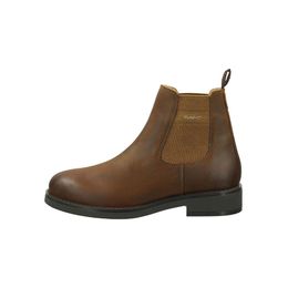 Gant Leder-Chelsea-Boots in Hellbraun - 59% | Größe 41 | Herrenstiefel