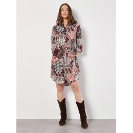 Apricot Kleid in Bordeaux/ Weiß/ Schwarz - 63% | Größe M | Damen-kleider