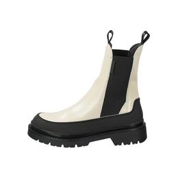 Gant Footwear Leder-Chelsea-Boots "Prepnovo" in Creme/ Schwarz - 69% | Größe 37 | Stiefeletten
