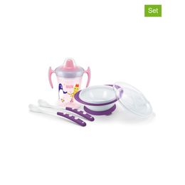 Nuk 4tlg. Esslern-Set in Rosa/ Lila - 13% |