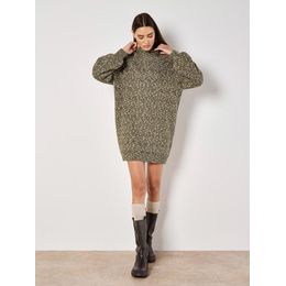 Apricot Strickkleid in Khaki/ Weiß - 61% | Größe XL | Damen-kleider