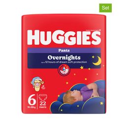 HUGGIES 4er-Set: Overnight-Höschenwindeln Gr. 6, 15-25 kg (4x 22 Stück) - 10% |