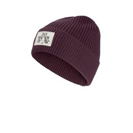 Jack Wolfskin Beanie "Badge" in Lila - 10% | Damen-muetzen-caps