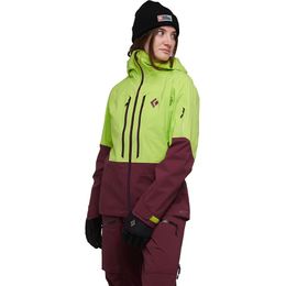 Black Diamond Hardshelljacke "Recon" in Grün/ Bordeaux - 71% | Größe L | Damen-outdoorjacken