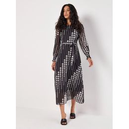Apricot Kleid in Aubergine/ Weiß - 59% | Größe S | Damen-kleider