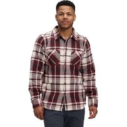 Black Diamond Flanellhemd "Projekt" in Bordeaux/ Creme - 63% | Größe XL | Herren-plussize
