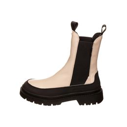Gant Leder-Chelsea-Boots in Beige/ Schwarz - 68% | Größe 37 | Stiefeletten