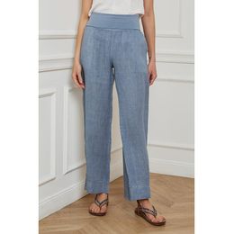 Plume Leinen-Hose "Derwan" in Blau - 75% | Gr&ouml;&szlig;e M | Damenhosen