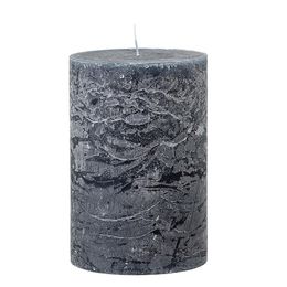Bloomingville Stumpenkerze "Rustic" in Grau - (H)15 cm - 12% | Kerzen-vasen