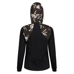 maloja Hybridjacke "SennesM. Printed" in Schwarz - 53% | Gr&ouml;&szlig;e L | Damen-outdoorjacken