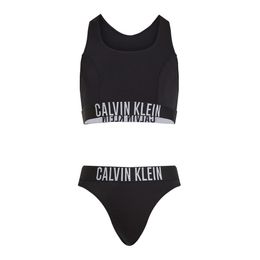 Calvin Klein Swimwear Bikini Mädchen Größe 128/140 grau / schwarz