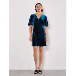 Apricot Samtkleid in Blau - 57% | Größe M | Damen-kleider