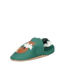 Beck Hausschuh 'Fuchs' Jungen Größe 18 beige / karamell / jade / weiß