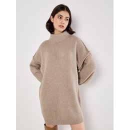 Apricot Oversized Fluffy Knit Jumper Mini Dress ' ' Damen Größe 40 stone Winterkleid