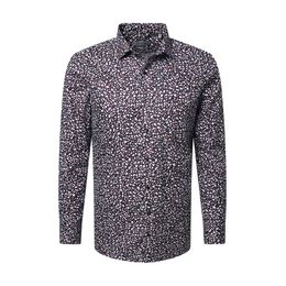 Pierre Cardin Hemd 'Kent' Herren Größe XXL/XXXL nachtblau / weinrot / weiß