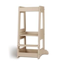 tiSsi Entdeckerturm / Lernturm FELIX mitwachsend Buche massiv CASHMERE | Gr.: onesize