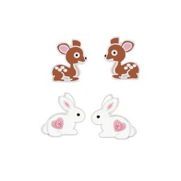 schmuck23 Ohrstecker Set Hase Rehkitz 925 Silber | Gr.: onesize