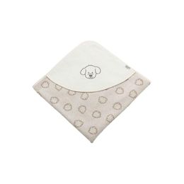 Sterntaler Kapuzenbadetuch 80x80 cm HUND Lucky in ecru | Gr.: onesize