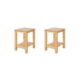 Homestyle4u Sitzhocker 2er Set 38x47x32 in Braun | Gr.: onesize