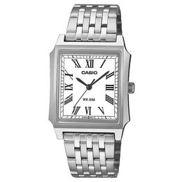 Casio Herren-Armbanduhr Edelstahl/Weiß | Gr.: onesize